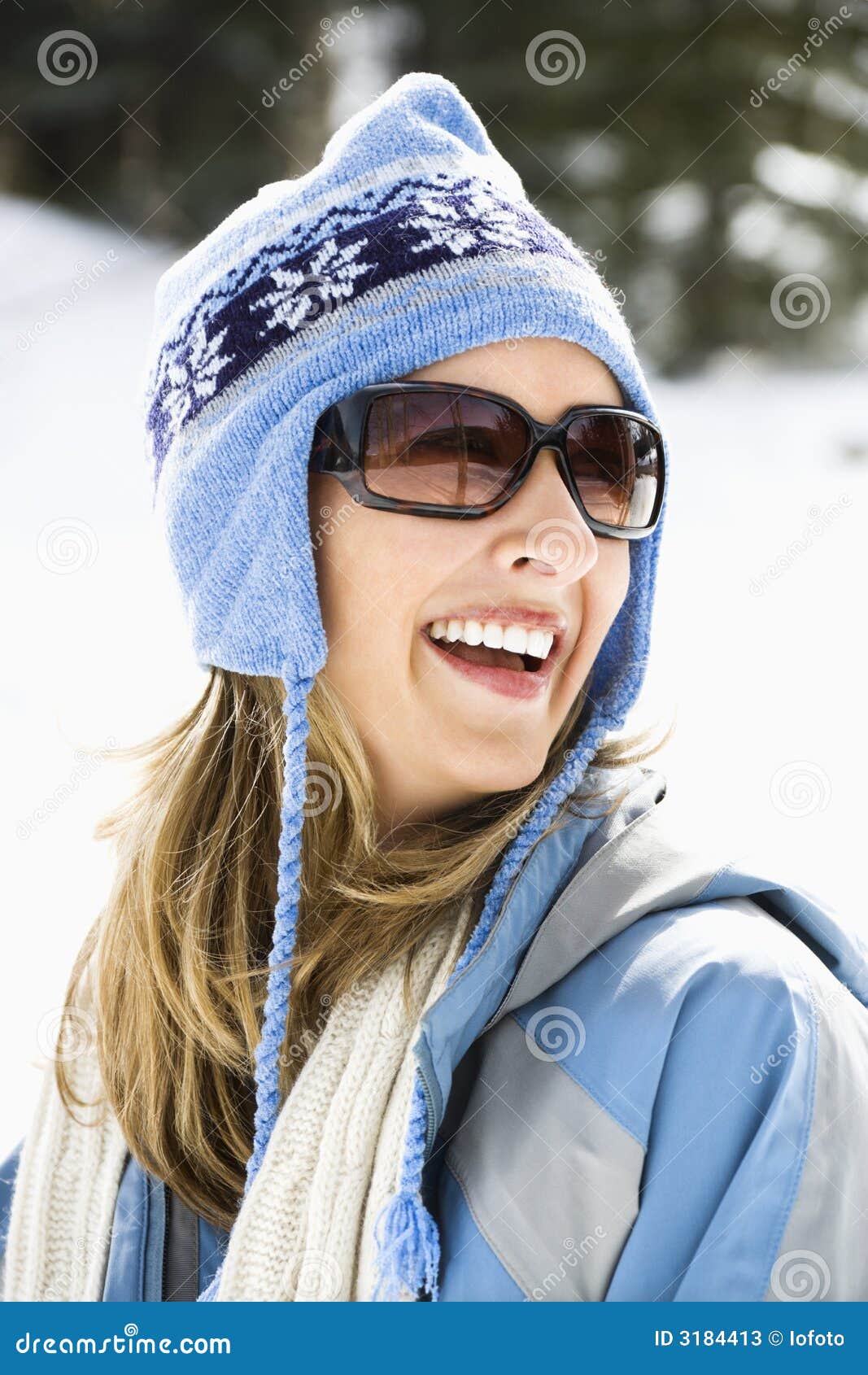 Woman wearing ski cap. stock image. Image of happiness - 3184413