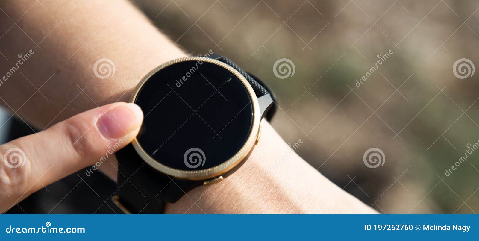 Woman Wearing a Smart Watch Stock Photo - Image of runner, computer ...