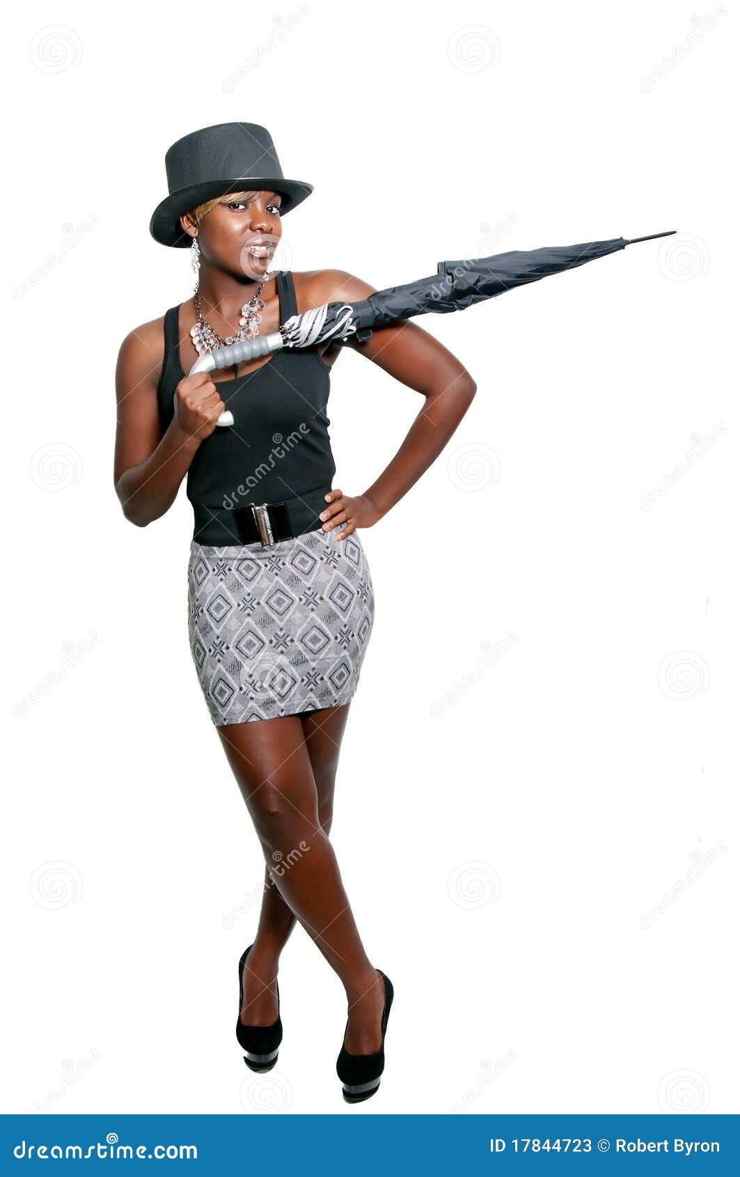 Woman Wearing a Top hat stock image. Image of glamour - 17844723