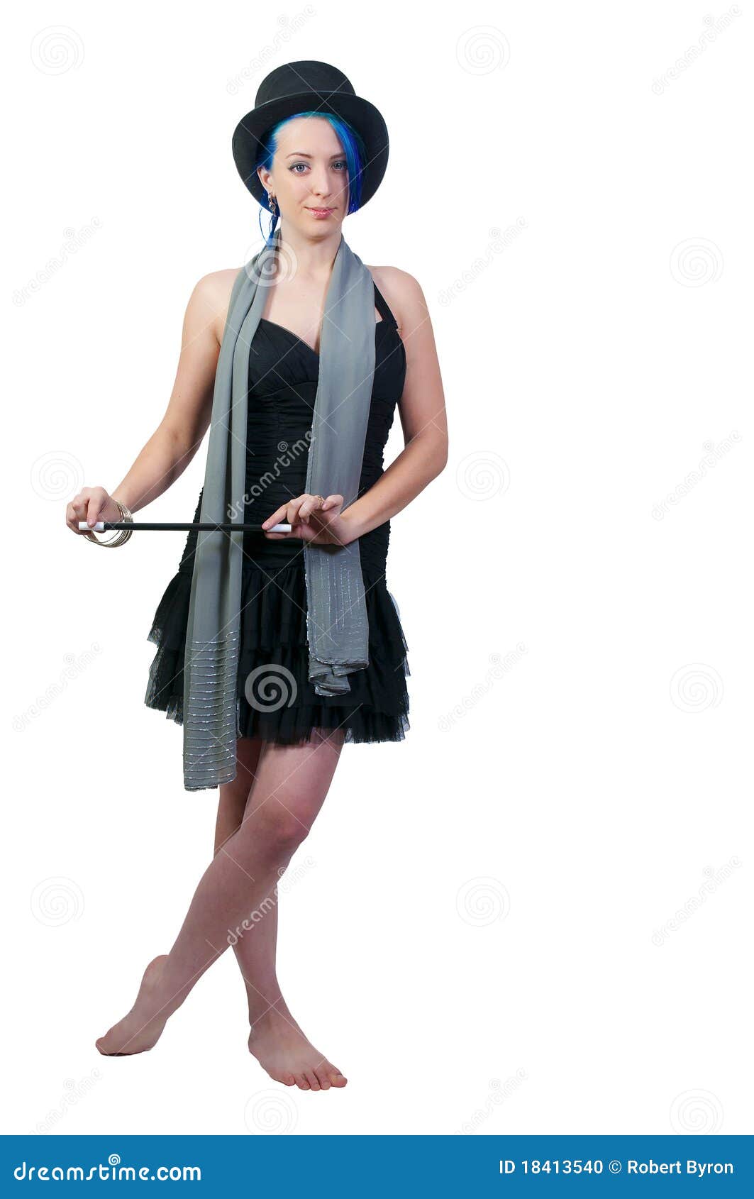 Woman Wearing a Top hat stock photo. Image of performer - 18413540