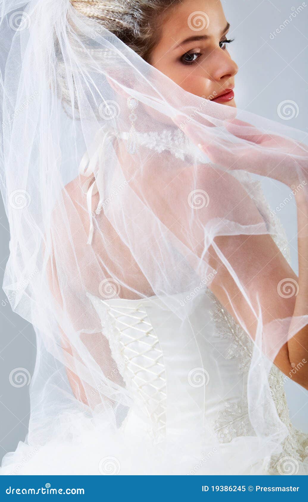 Woman in wedlock stock image. Image of newlywed, marriage - 19386245