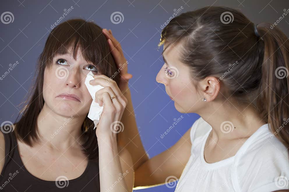 Woman weeping stock photo. Image of tissue, sisters, friendship - 12954260