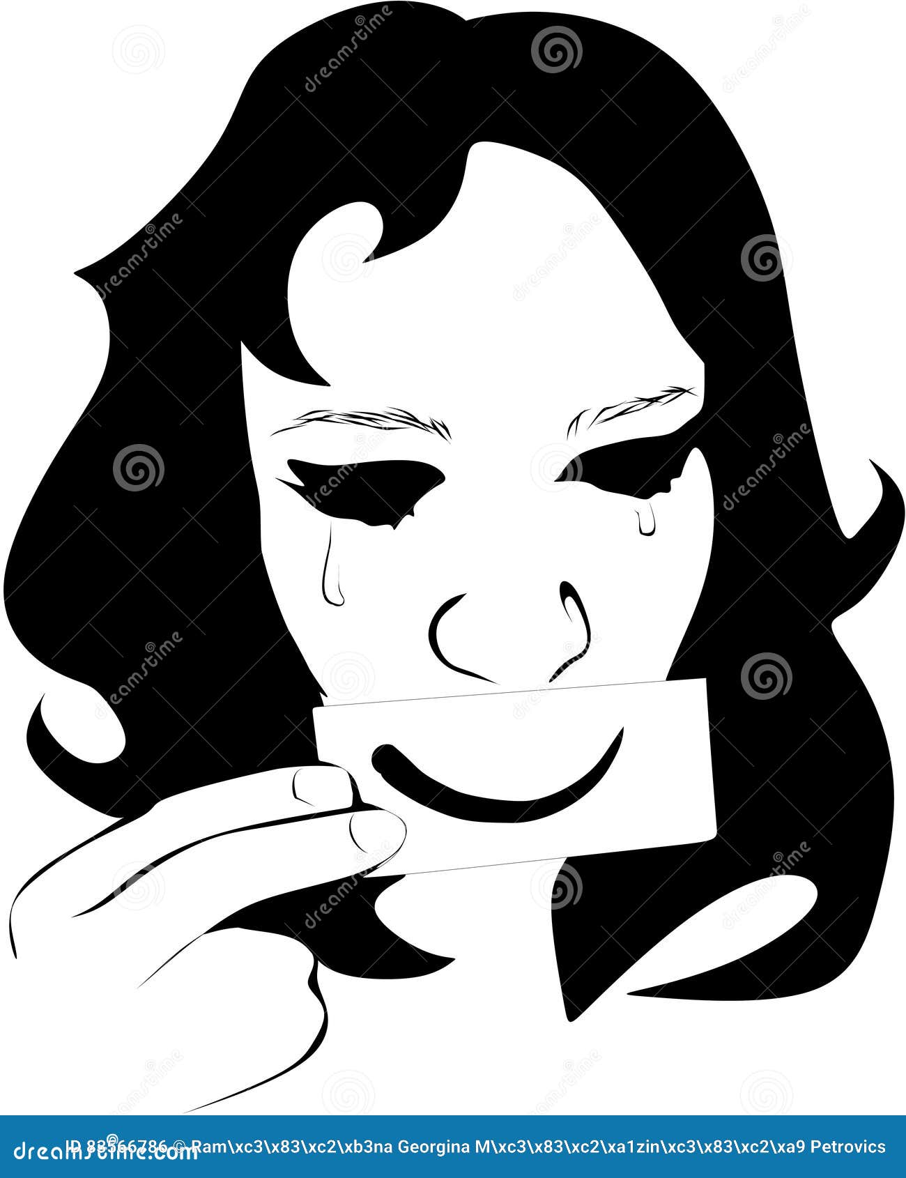 Woman weeping stock vector. Illustration of vector, weeping - 83566786