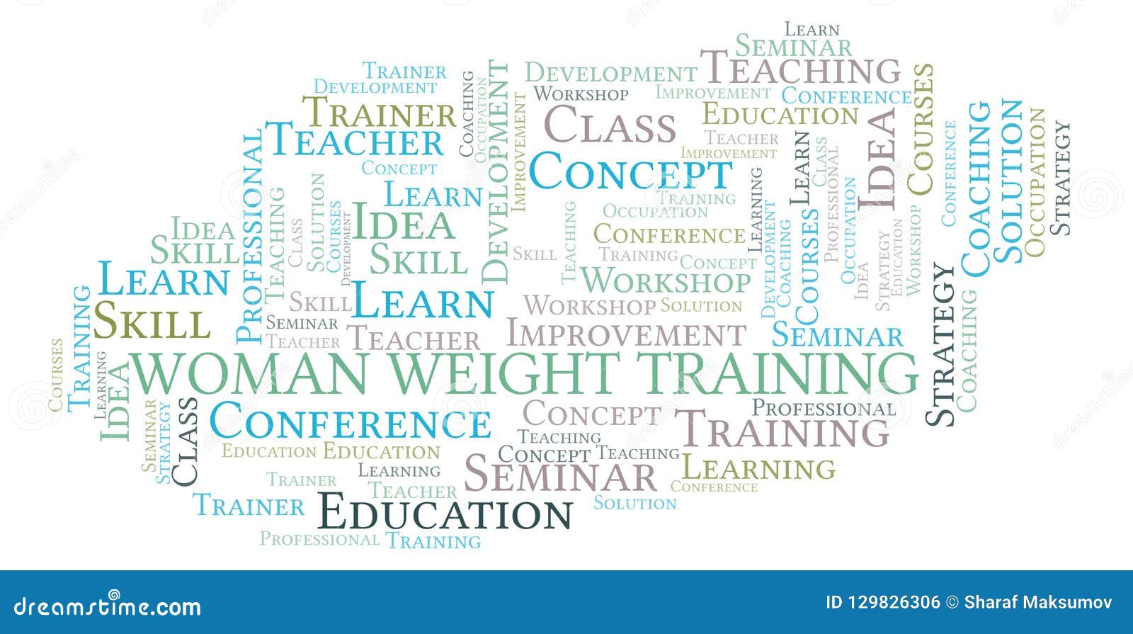 Woman Weight Training Word Cloud. Stock Illustration - Illustration of ...