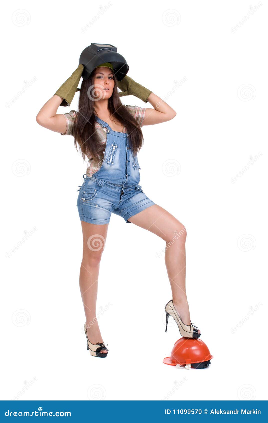 Woman in welder mask stock photo. Image of tool, attractive - 11099570