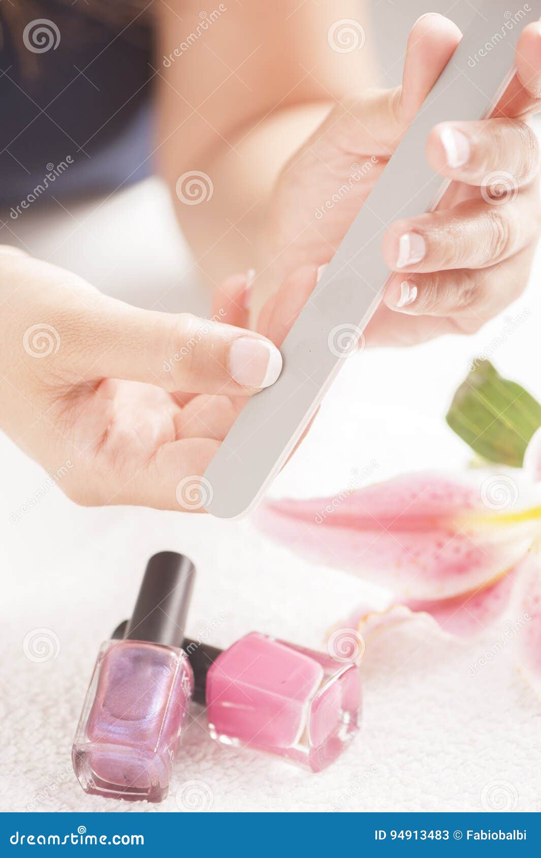 Woman with Well Manicured Nails Stock Image - Image of cosmetics ...