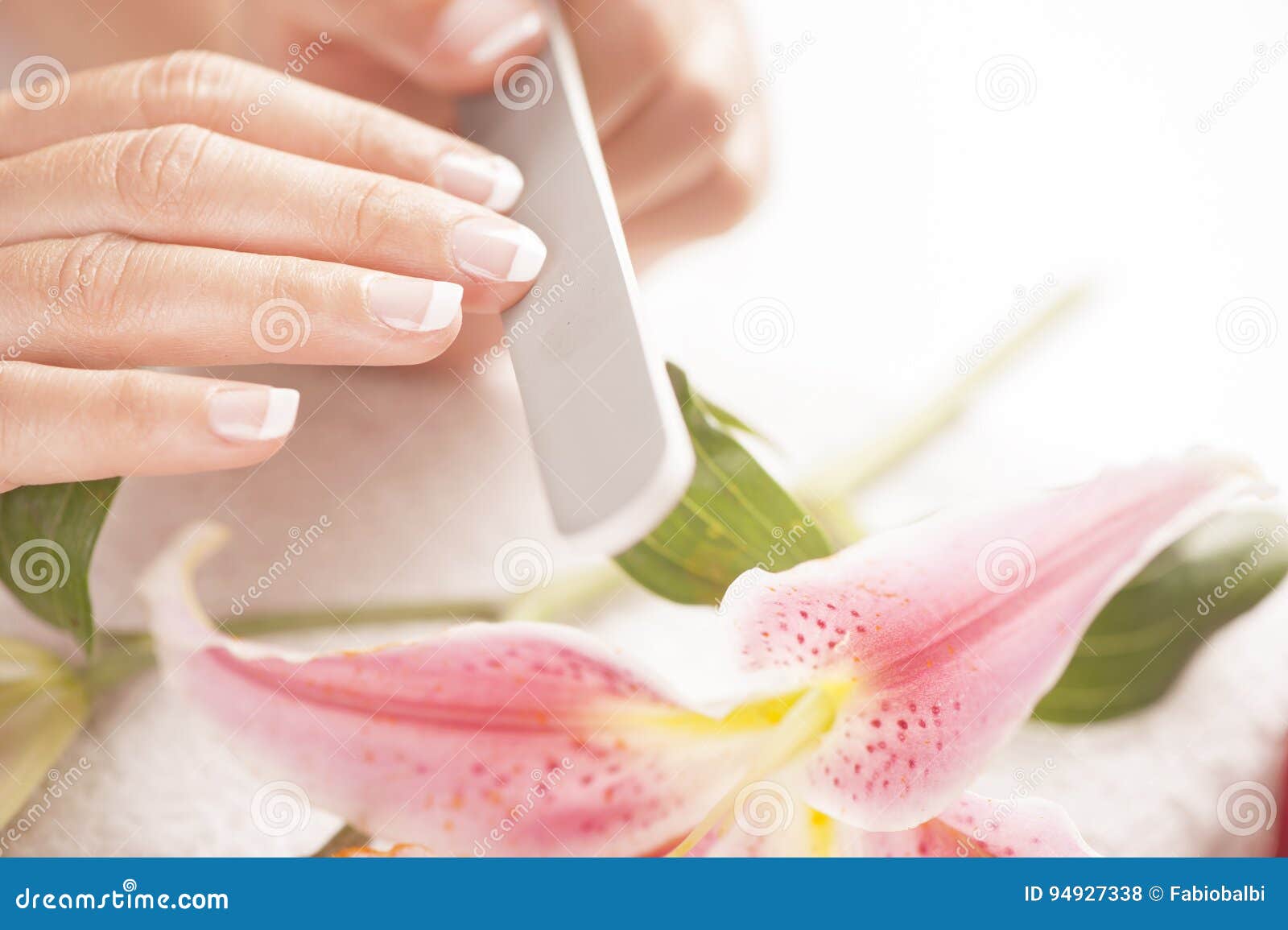 Woman with Well Manicured Nails Stock Photo - Image of client ...