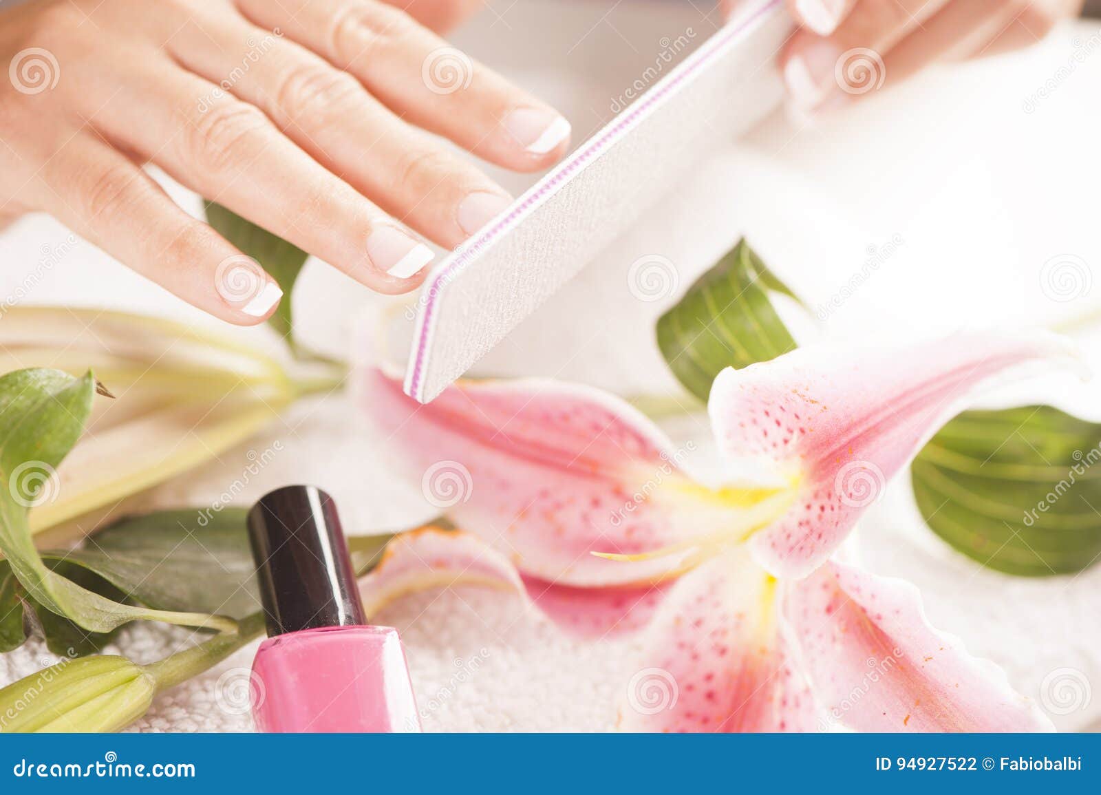 Woman with Well Manicured Nails Stock Photo - Image of hand, palms ...