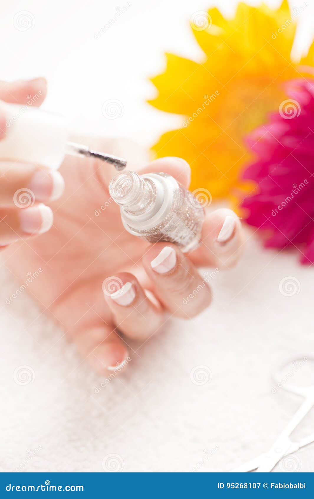 Woman with Well Manicured Nails Stock Image - Image of service, nail ...