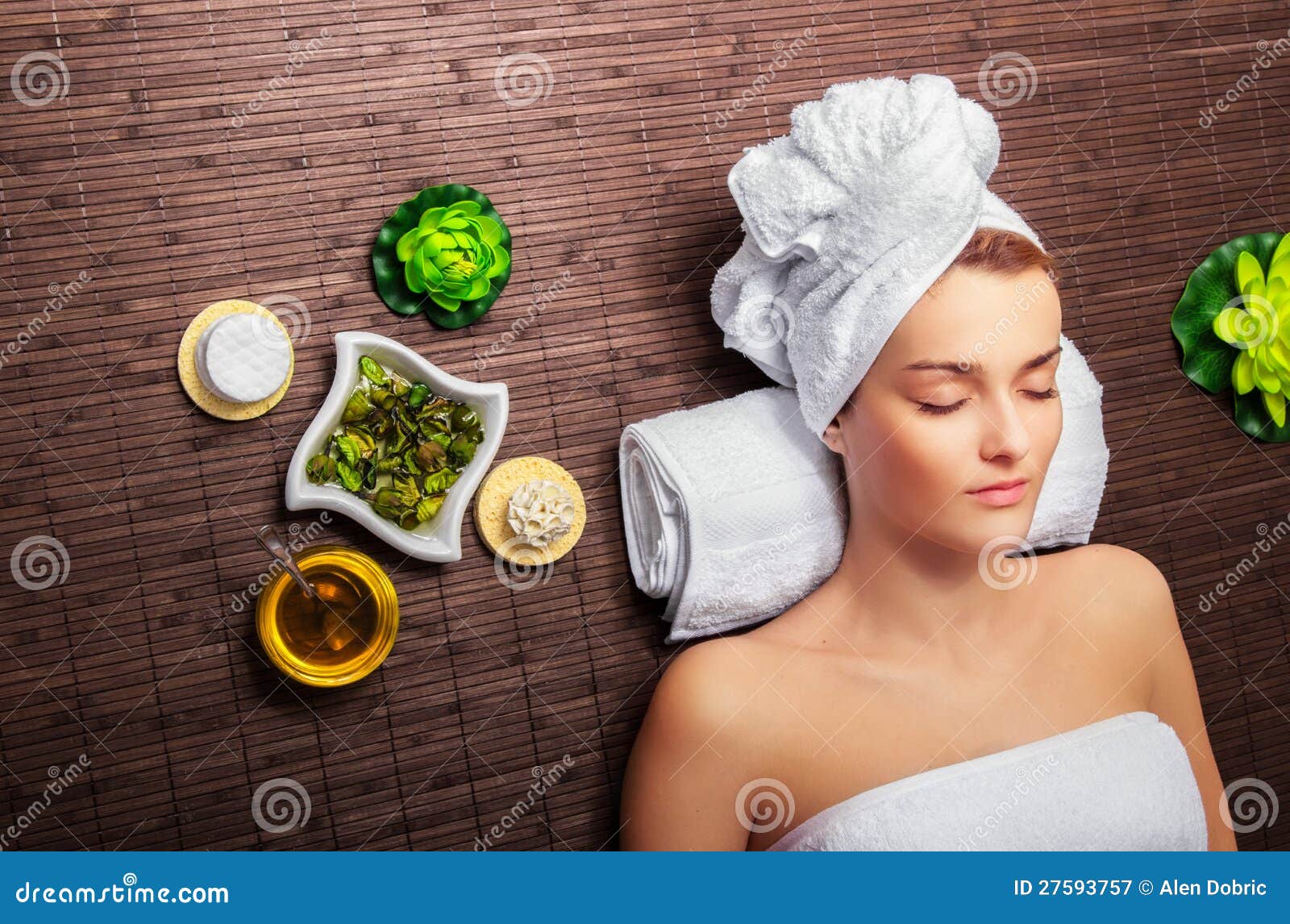 Woman in wellness stock image. Image of herbal, cute - 27593757