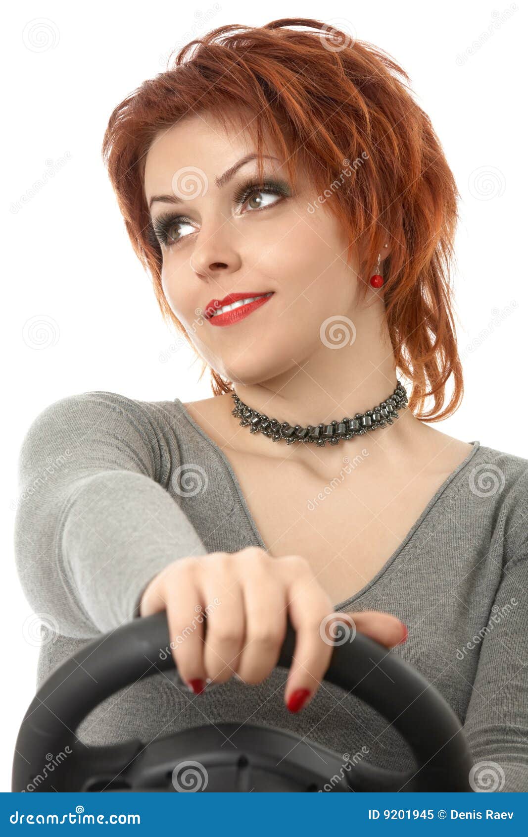 The woman at the wheel stock image. Image of wheel, woman - 9201945