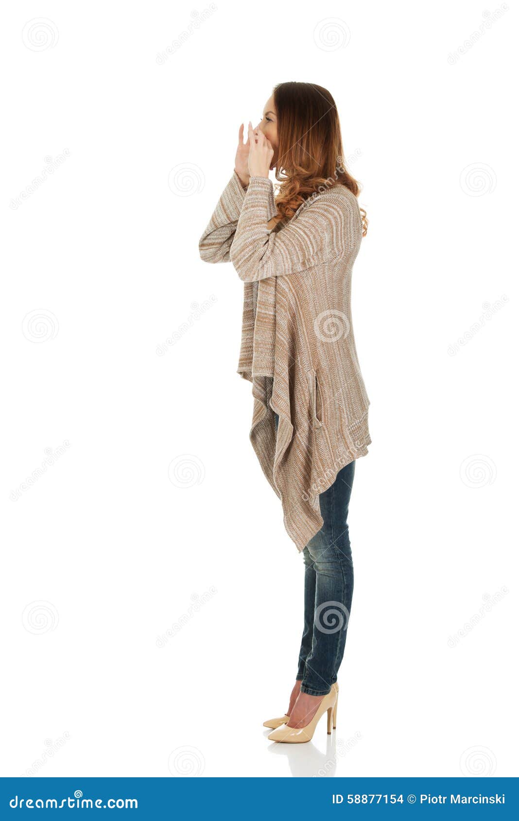 Woman whispers a gossip. stock photo. Image of face, european - 58877154