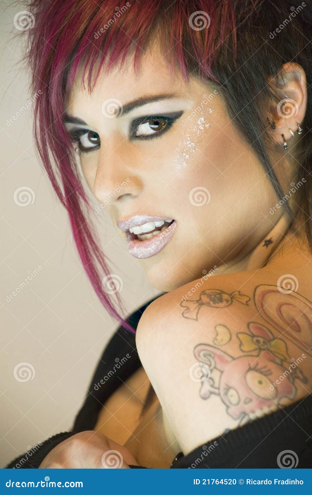 Woman whit tattoos stock photo. Image of gourgeous, model - 21764520
