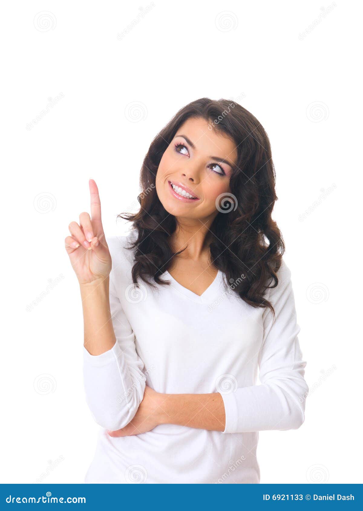 Woman on white stock image. Image of modern, lady, attractive - 6921133