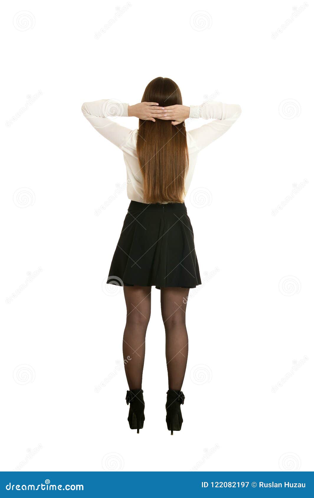 Woman in white blouse stock image. Image of model, cute - 122082197