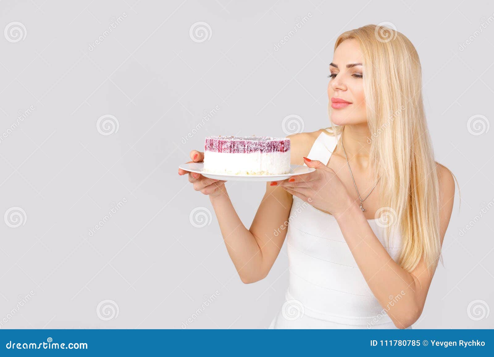 Woman in White Dress Holding Cake Stock Image - Image of expression ... Woman in White Dress Holding Cake Stock Image - Image of expression ...