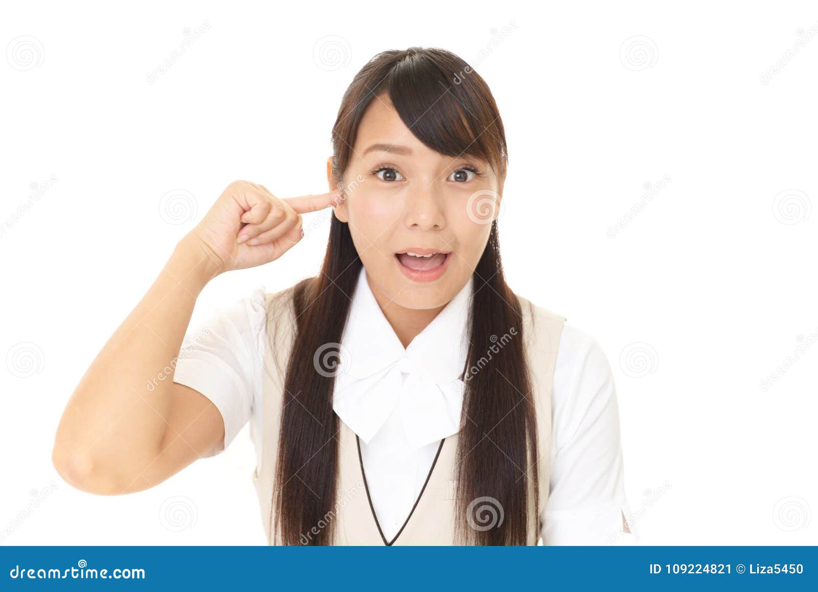 Woman closing ear stock image. Image of asia, challenge - 109224821
