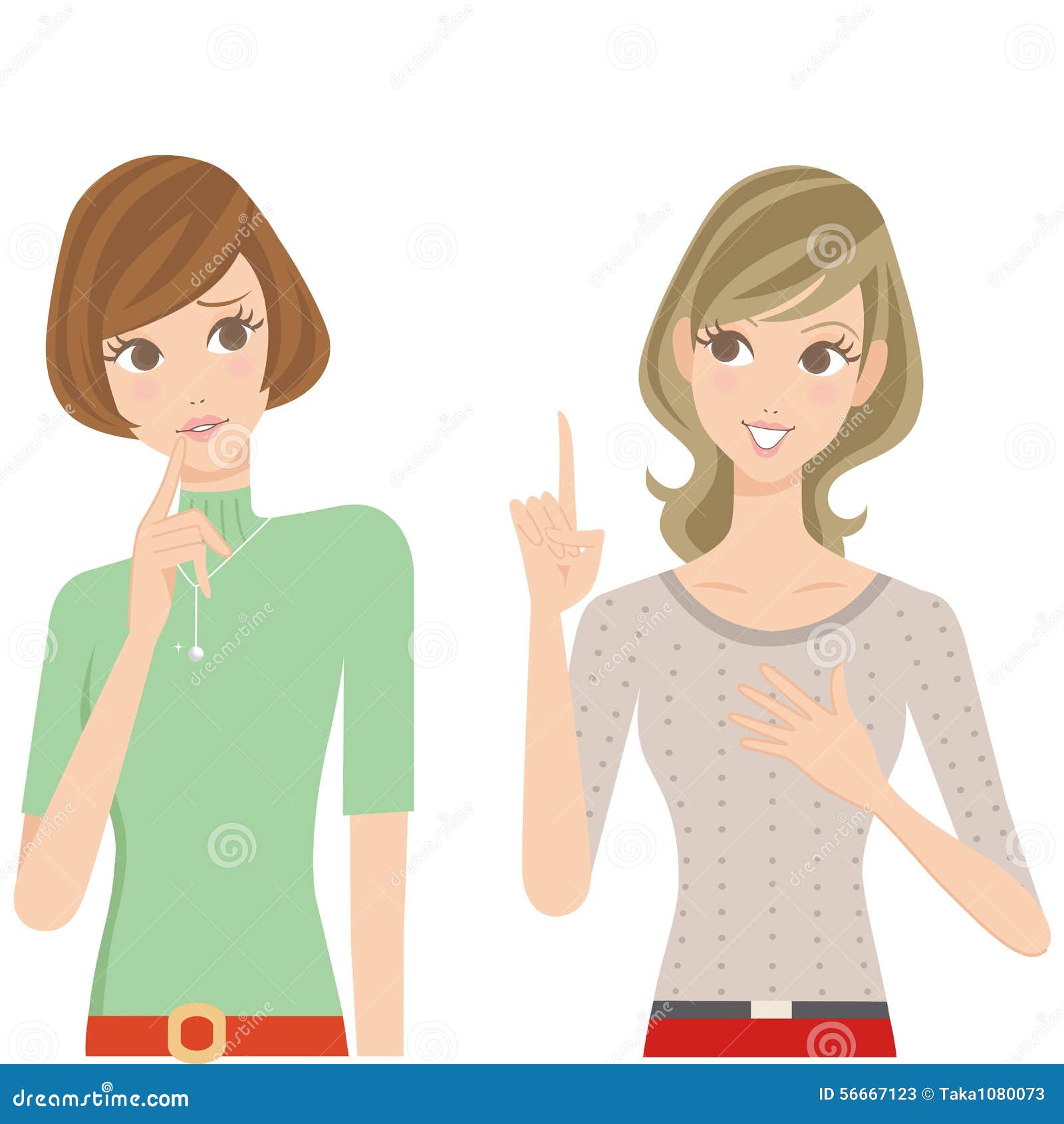 Woman who talks stock vector. Illustration of woman, housewife - 56667123