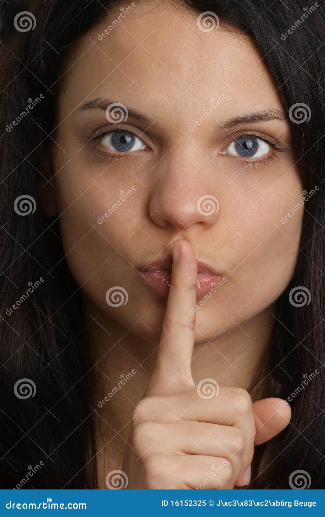 Woman Will Not Speak at the Moment Stock Image - Image of beauty ...