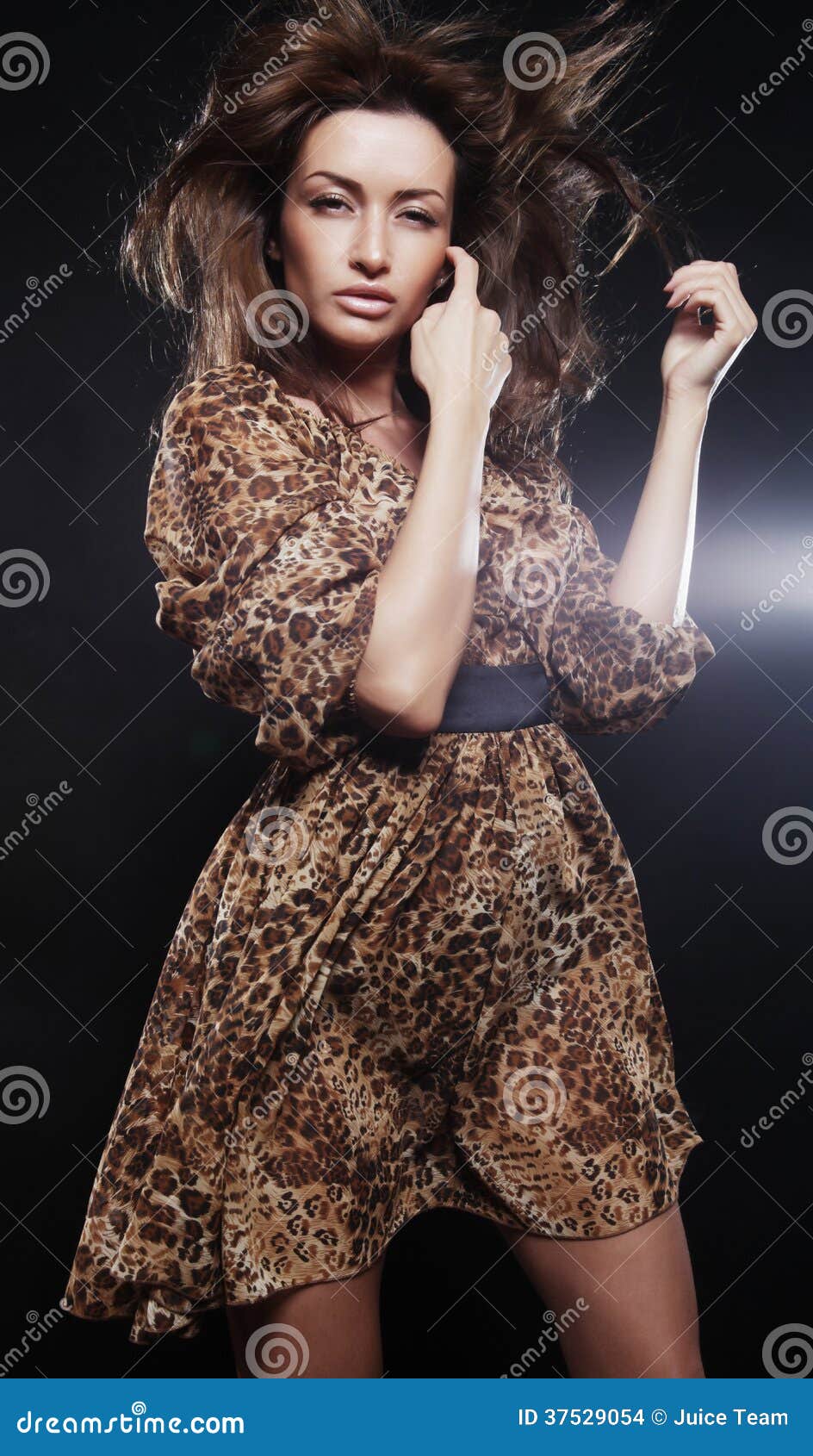 Woman with Wind in the Hair Stock Photo - Image of fashion, caucasian ...