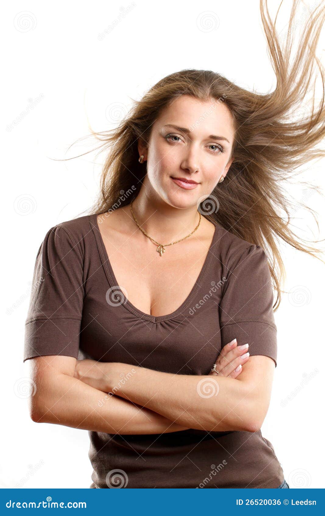 Woman with Wind in Her Hair Stock Photo - Image of human, lovely: 26520036