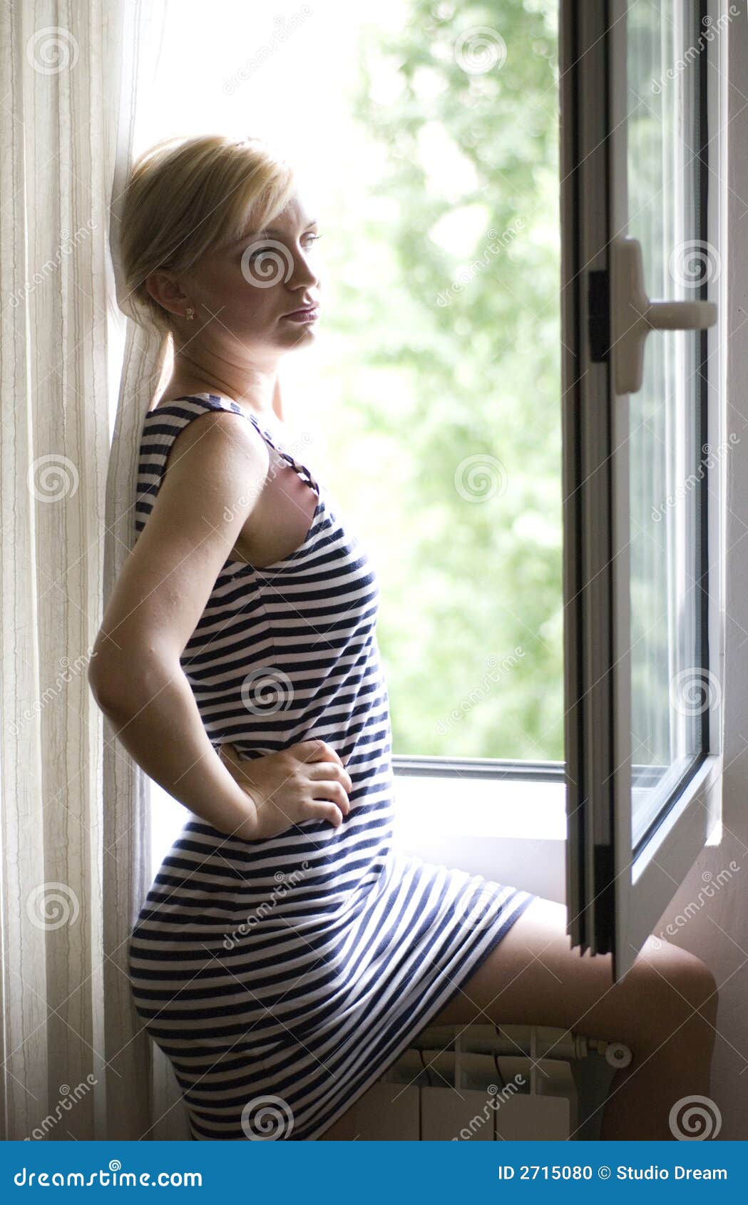 Woman in window stock photo. Image of beautiful, woman - 2715080