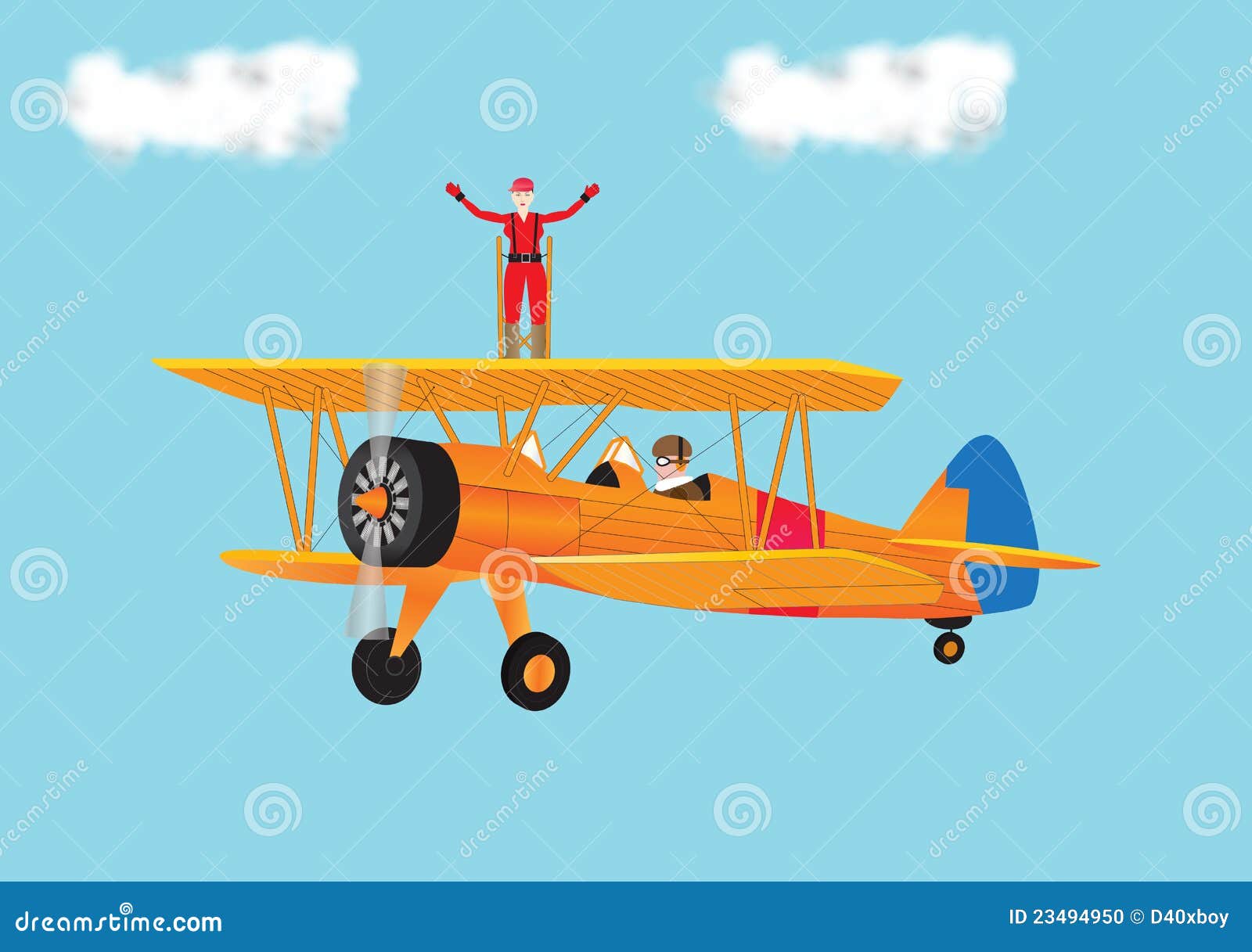 Woman Wing Walking stock vector. Illustration of small - 23494950