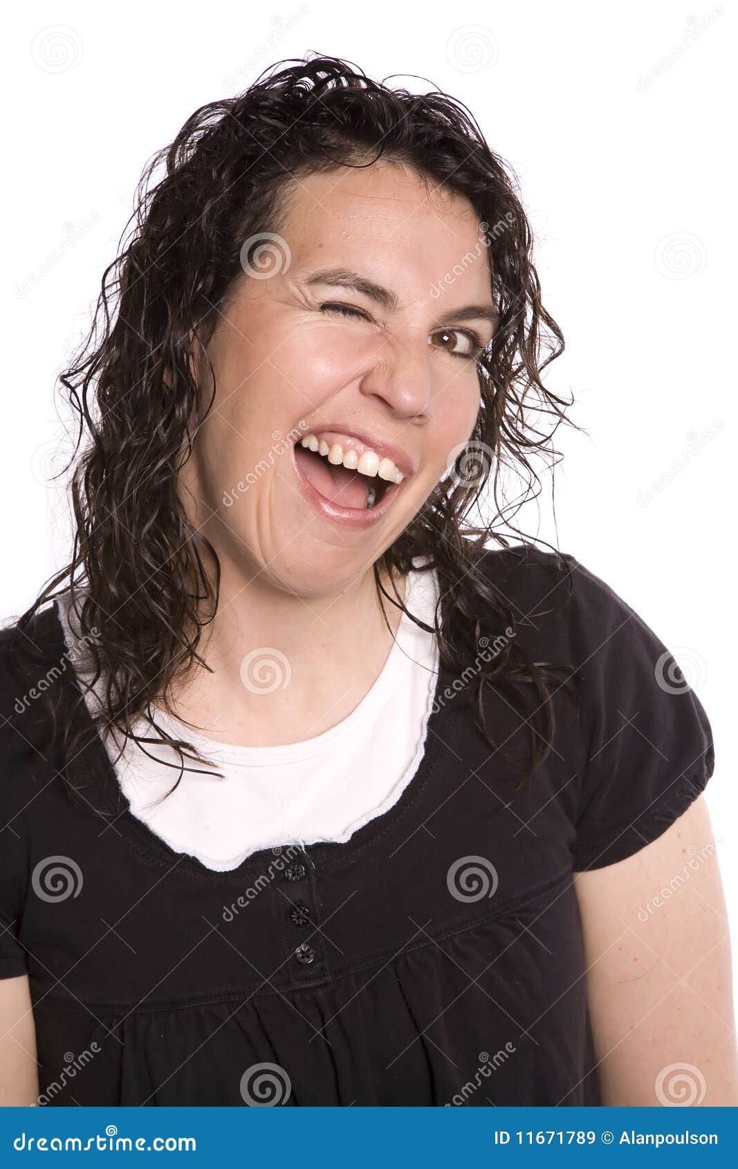 Woman winking stock image. Image of laughter, attractive - 11671789