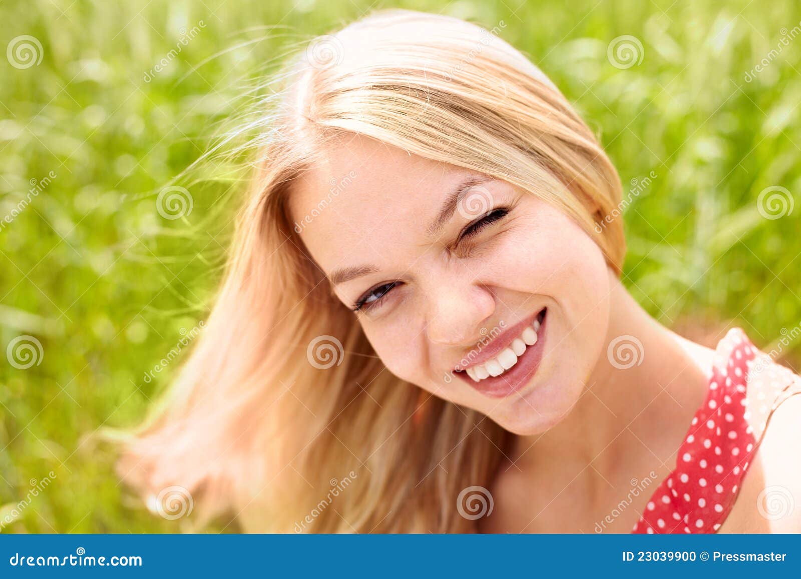 Woman winking stock photo. Image of human, head, alone - 23039900