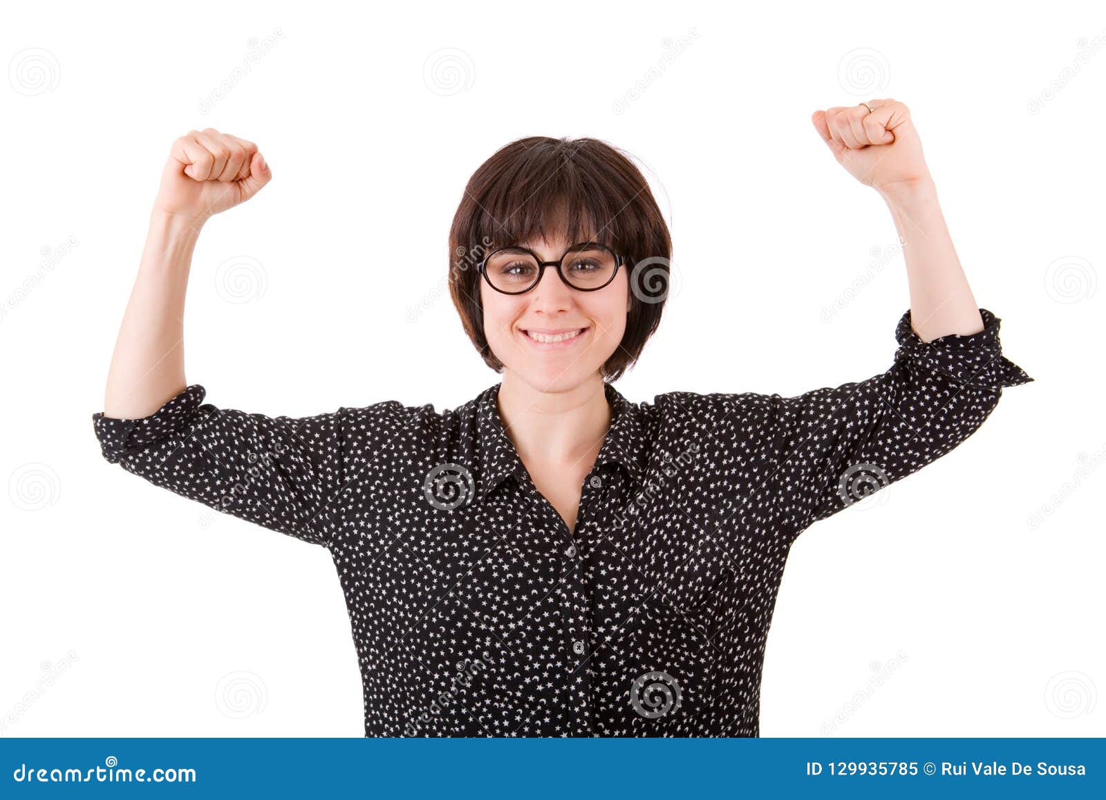 Woman winning stock image. Image of success, triumph - 129935785