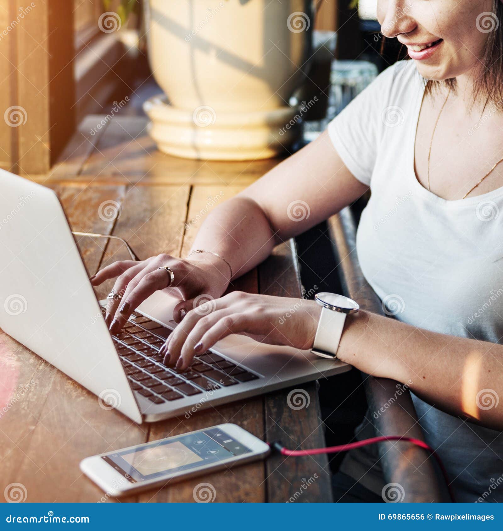 Woman Women Connection Digital Device Internet Concept Stock Photo ...