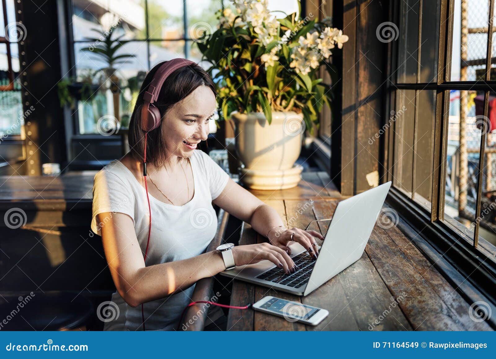 Woman Women Connection Digital Device Internet Concept Stock Image ...