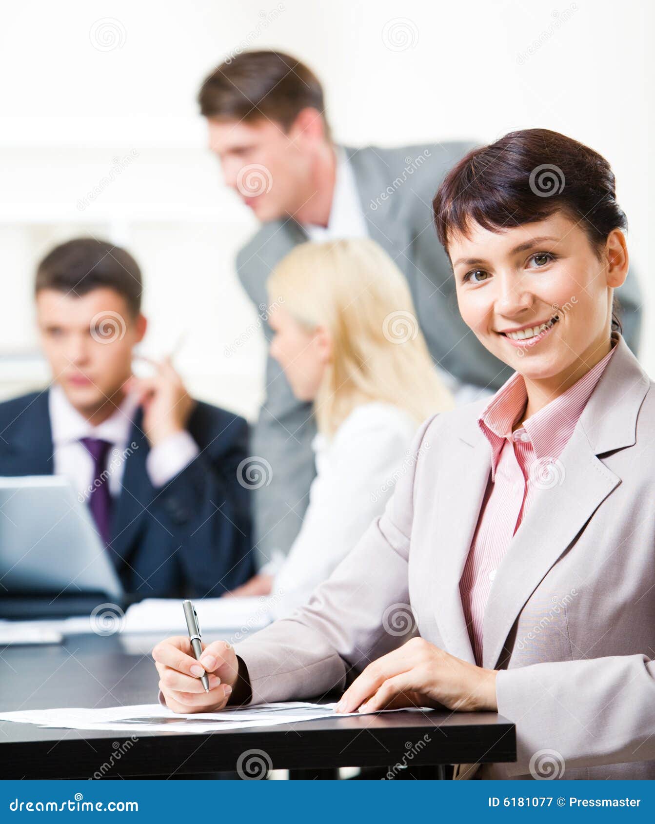 Woman at work stock image. Image of looking, feminine - 6181077