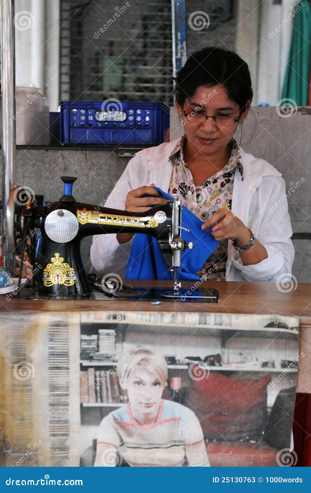 Woman at Work in a Garments Shop Editorial Stock Photo - Image of ...