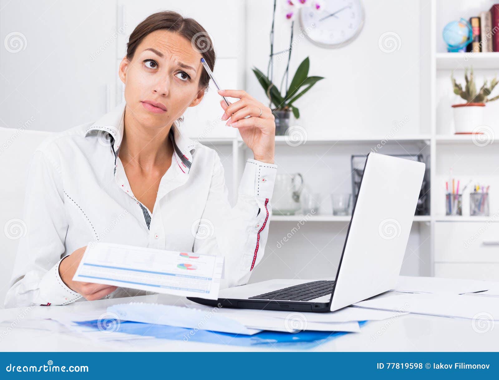 Woman work problems stock photo. Image of female, partner - 77819598