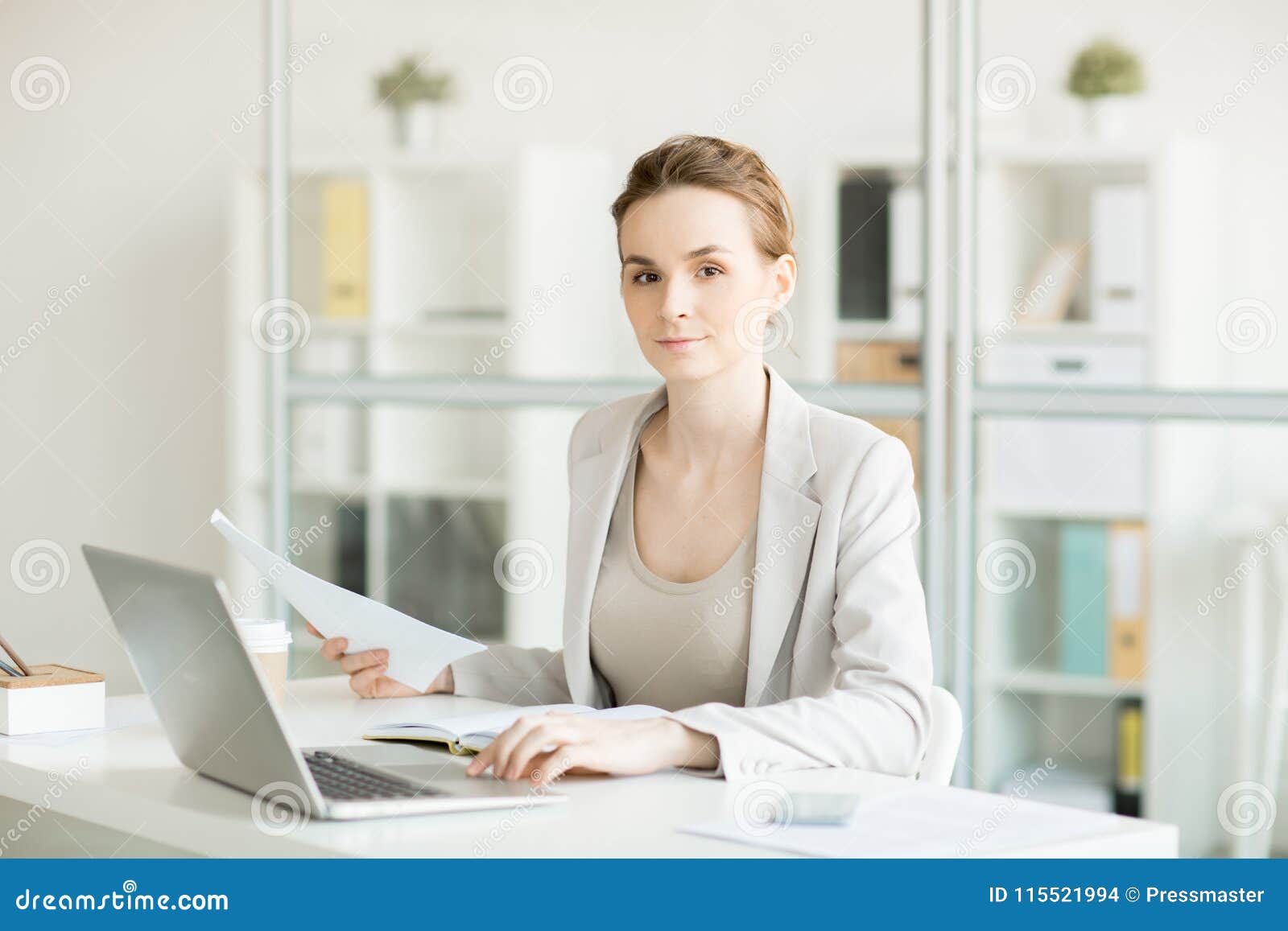 Woman at work stock photo. Image of manager, profession - 115521994