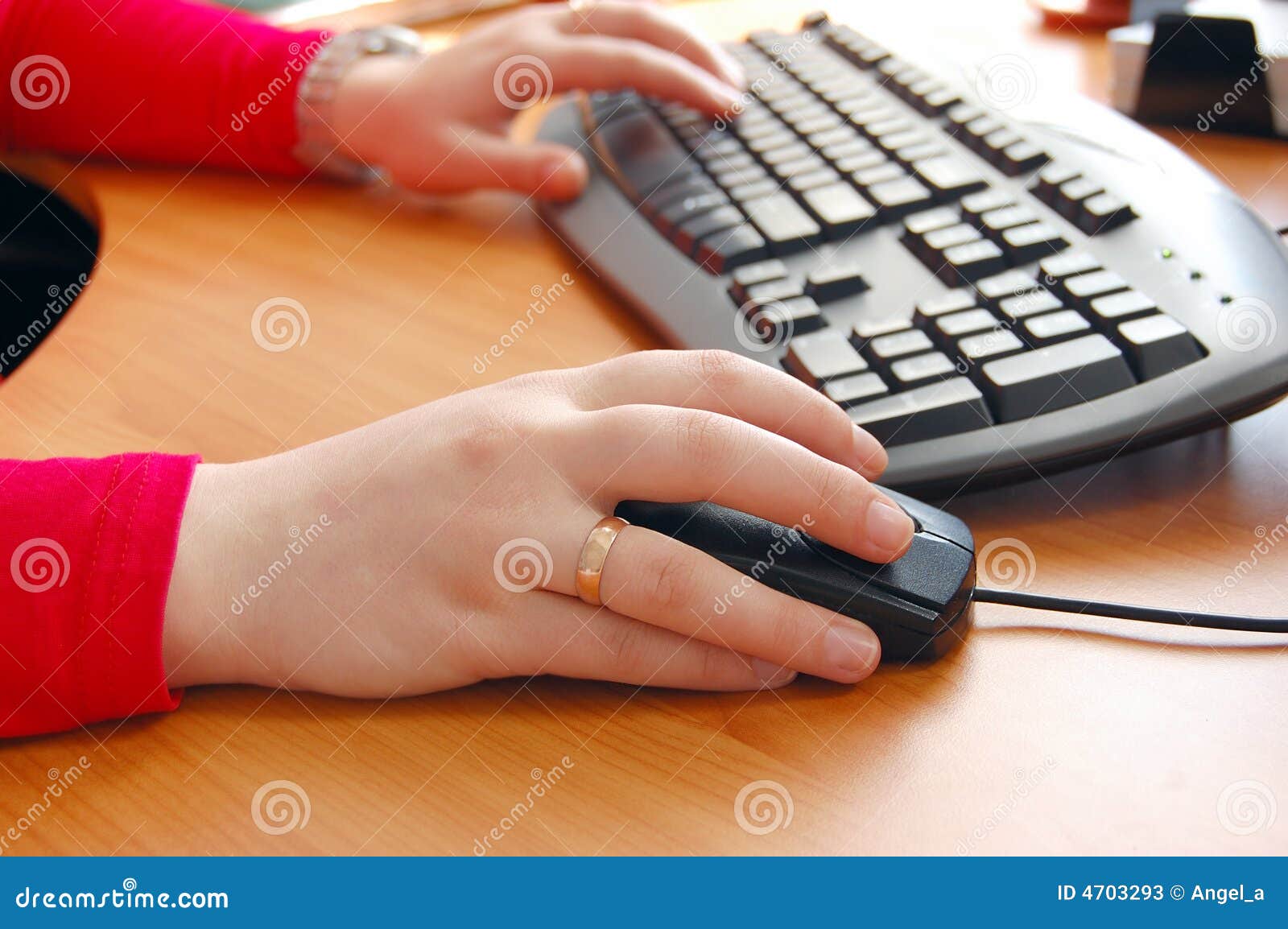 Woman at work, typing stock image. Image of programming - 4703293