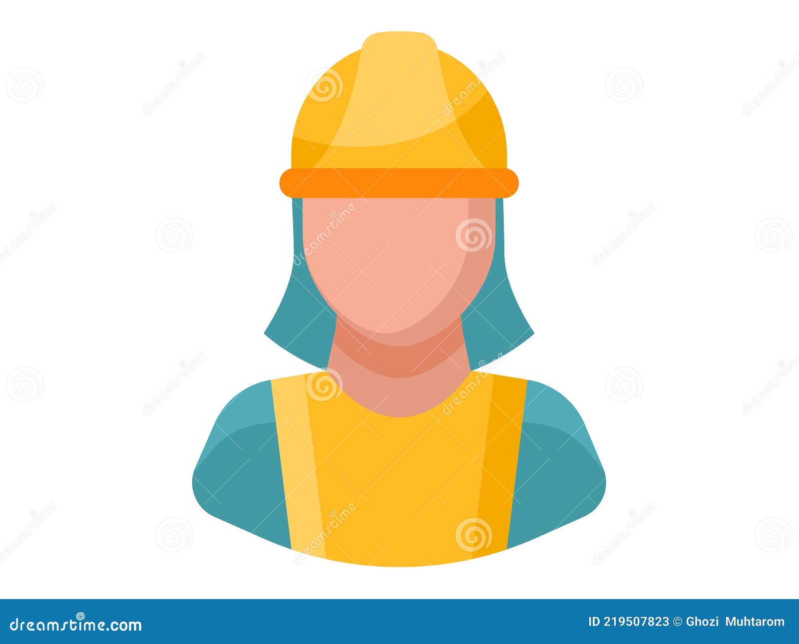 Woman Worker Handy Woman Single Isolated Icon with Flat Style Stock ...