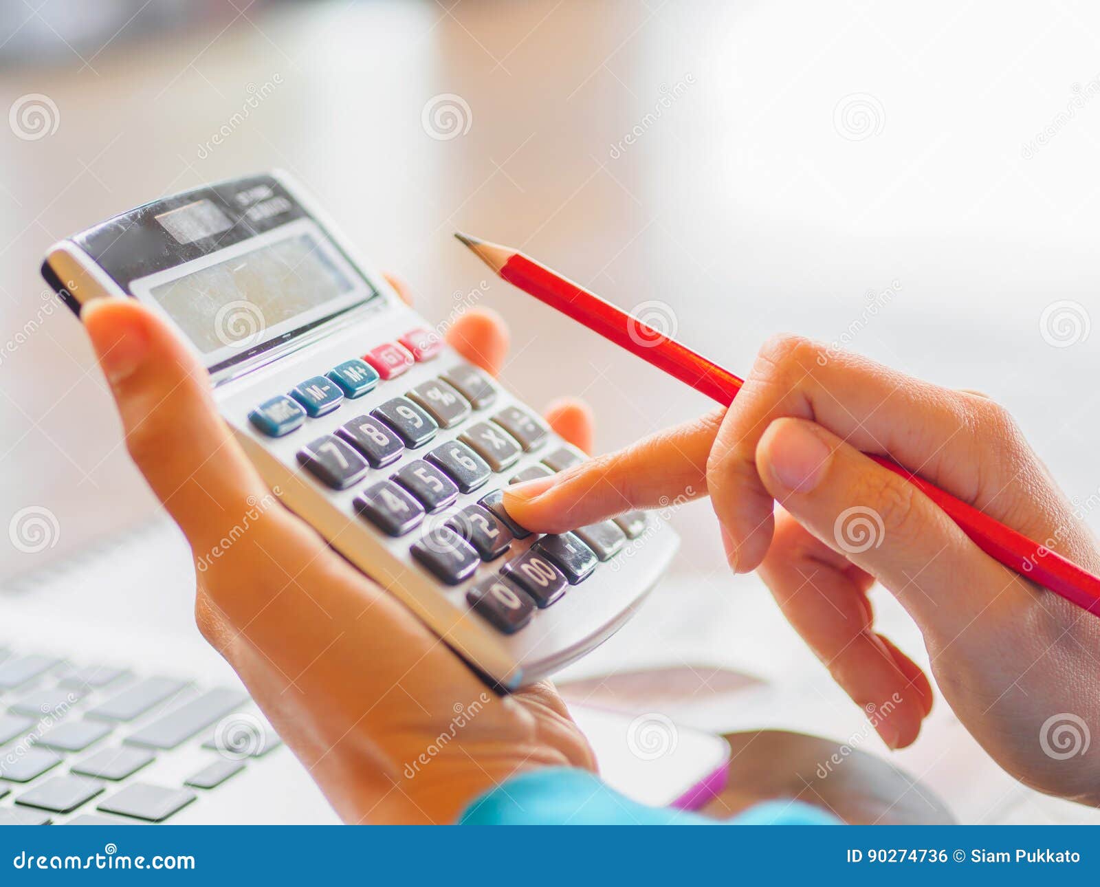 Woman Working with Calculator Stock Photo - Image of graph, accounting ...