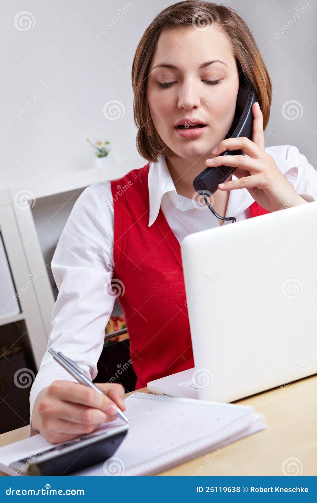 Woman Working in Call Center Stock Photo - Image of employee, hotline ...