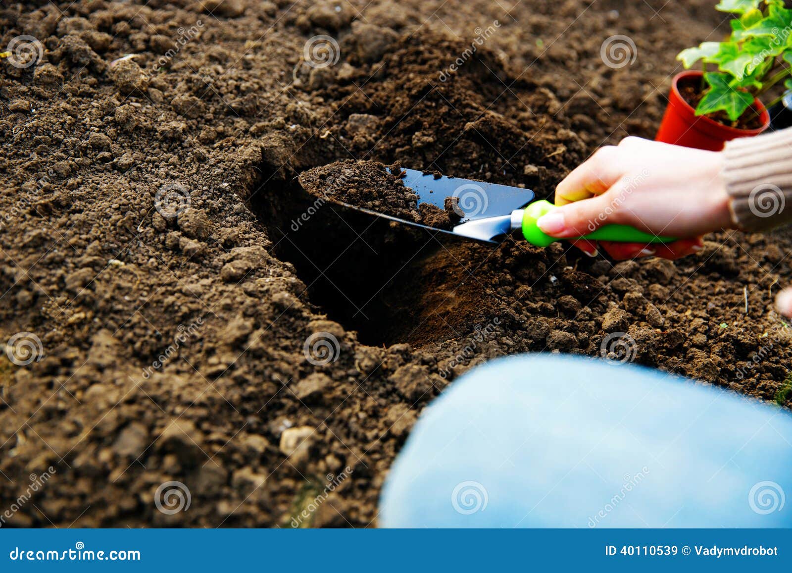 Woman working on ground stock image. Image of activity - 40110539