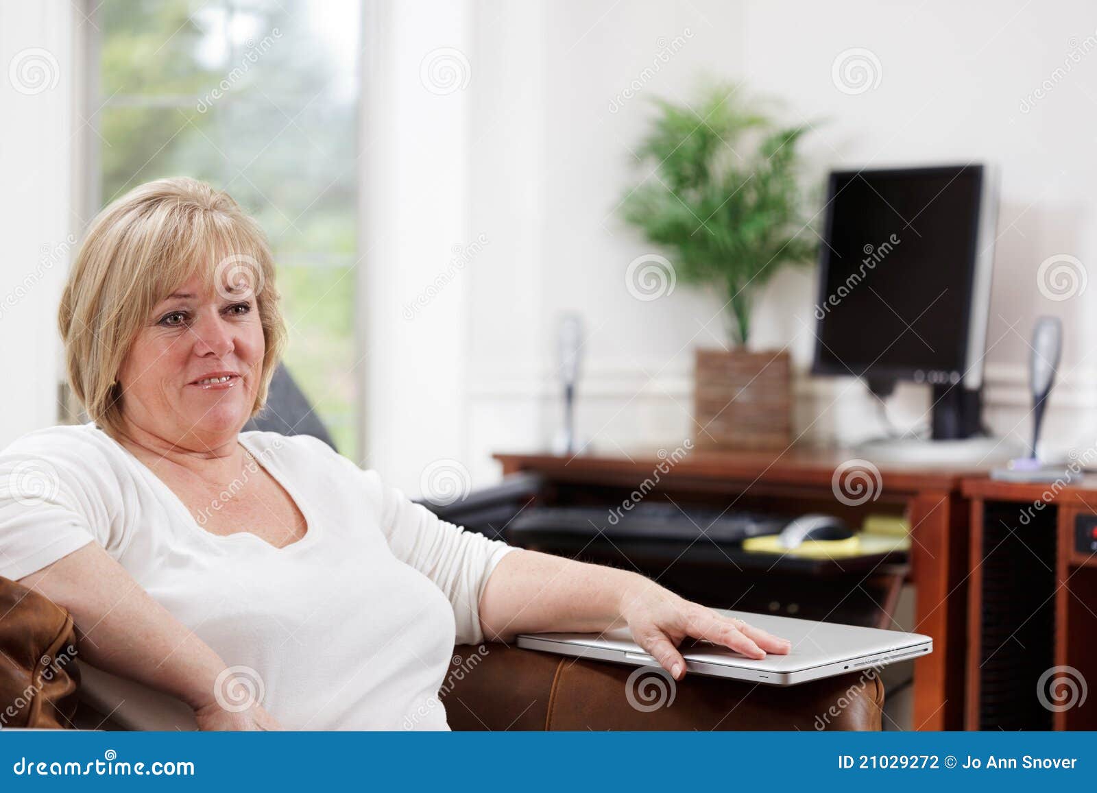 Woman working at home stock photo. Image of staring, caucasian - 21029272