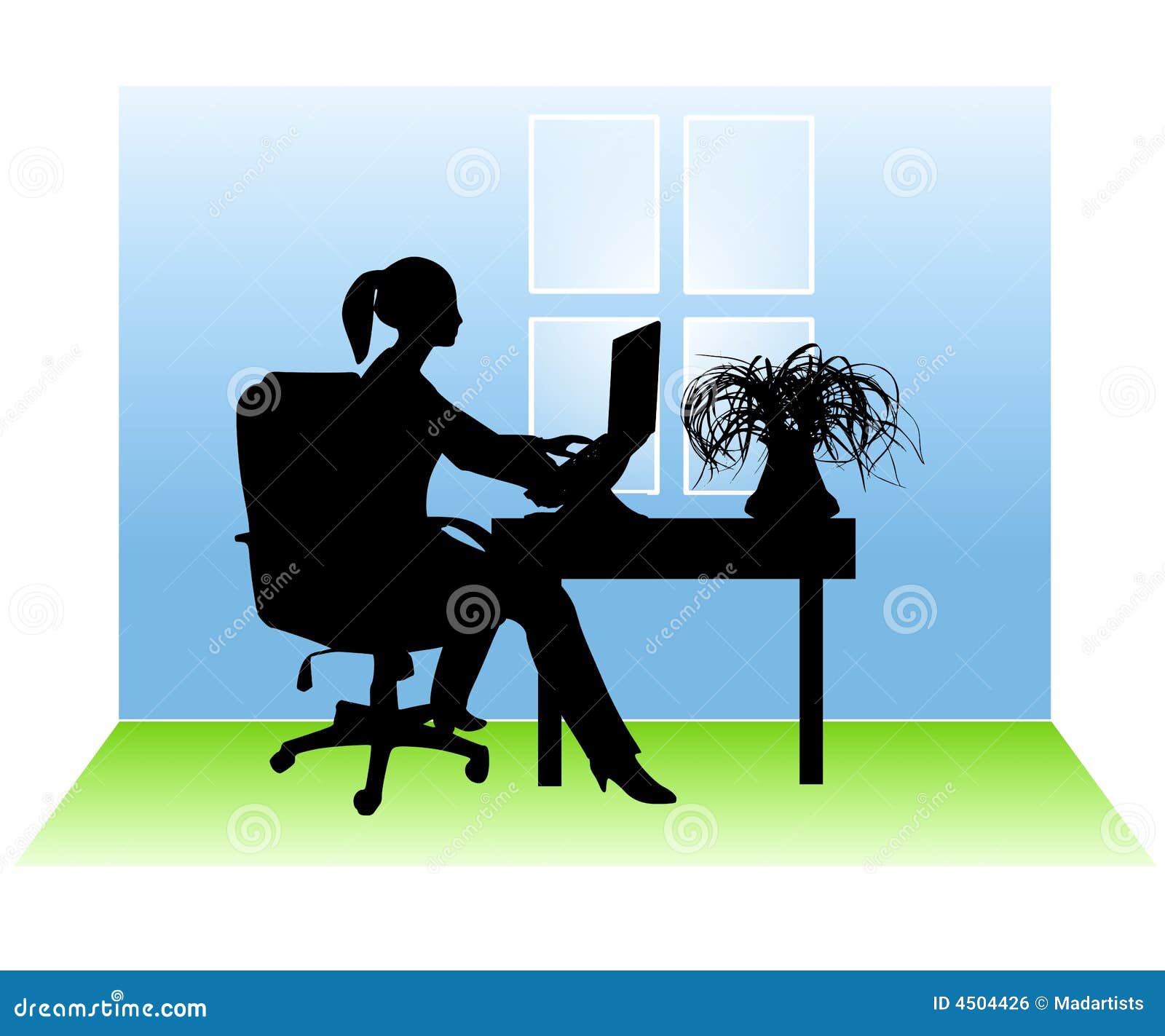 Working Alone Clipart