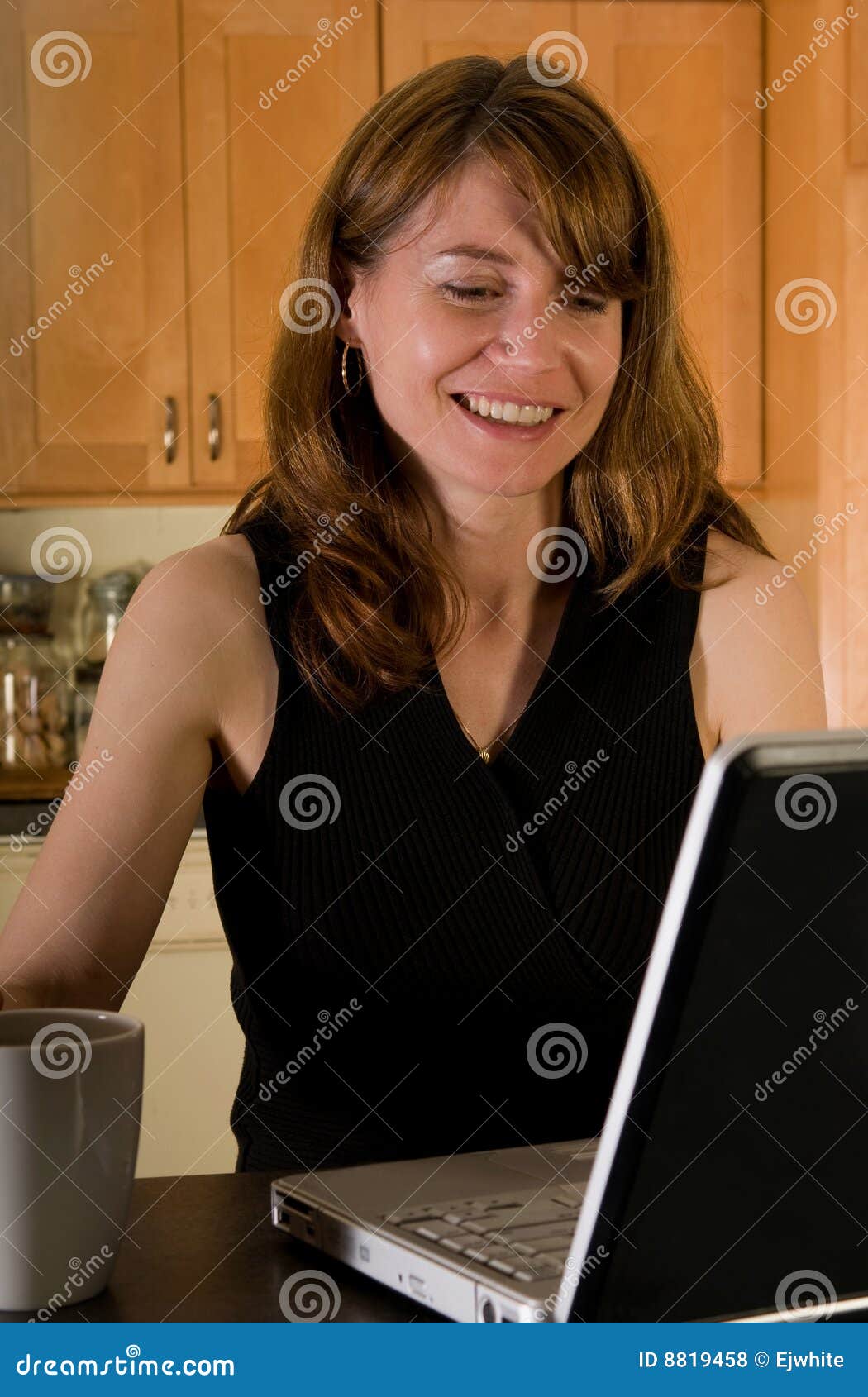 Woman working at home stock photo. Image of motivated - 8819458
