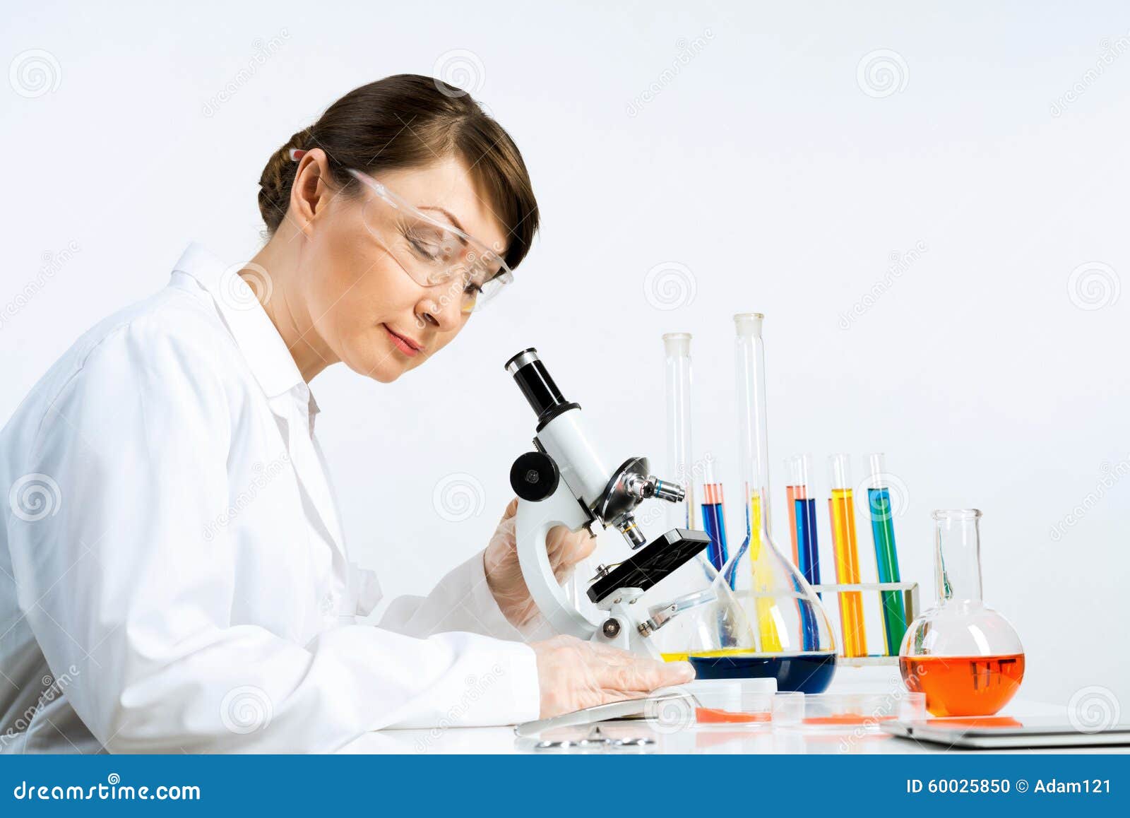 Woman working in lab stock photo. Image of chemist, analysis - 60025850