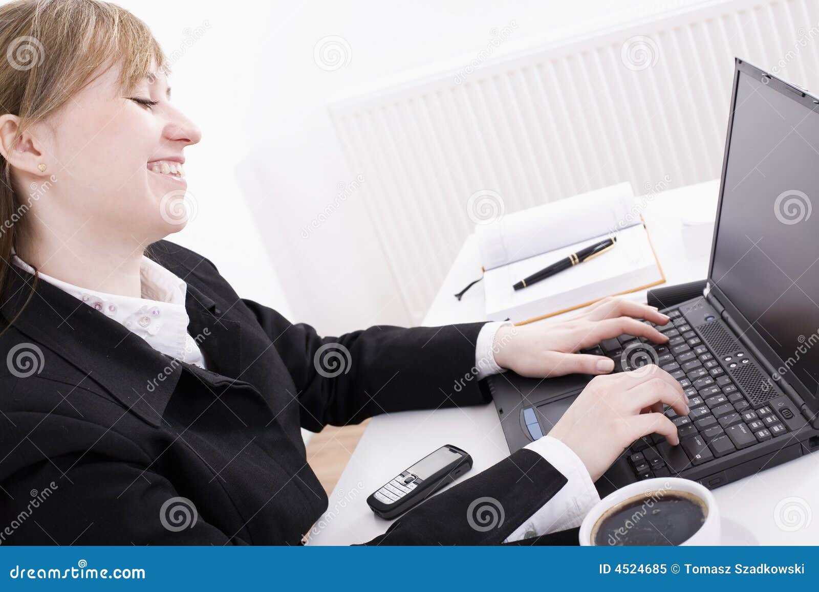 Woman Working on the Laptop Stock Image - Image of career, work: 4524685
