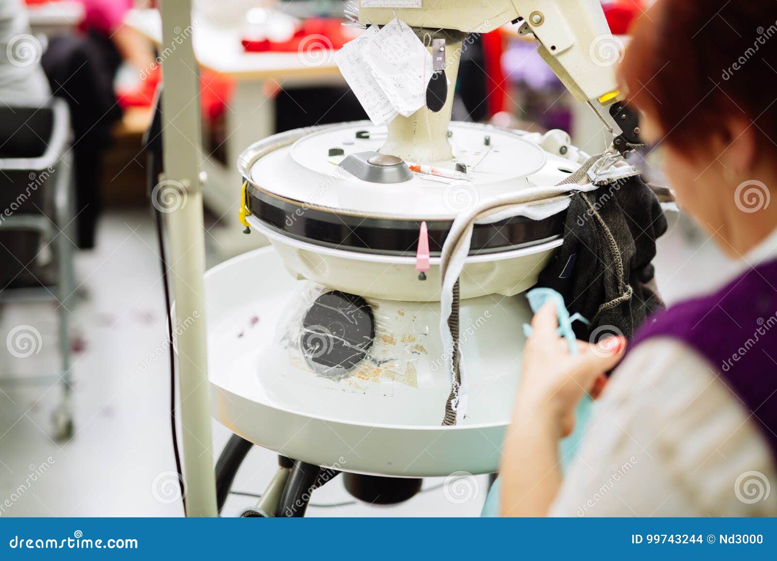Woman Working with Linking Machine Editorial Stock Image - Image of ...