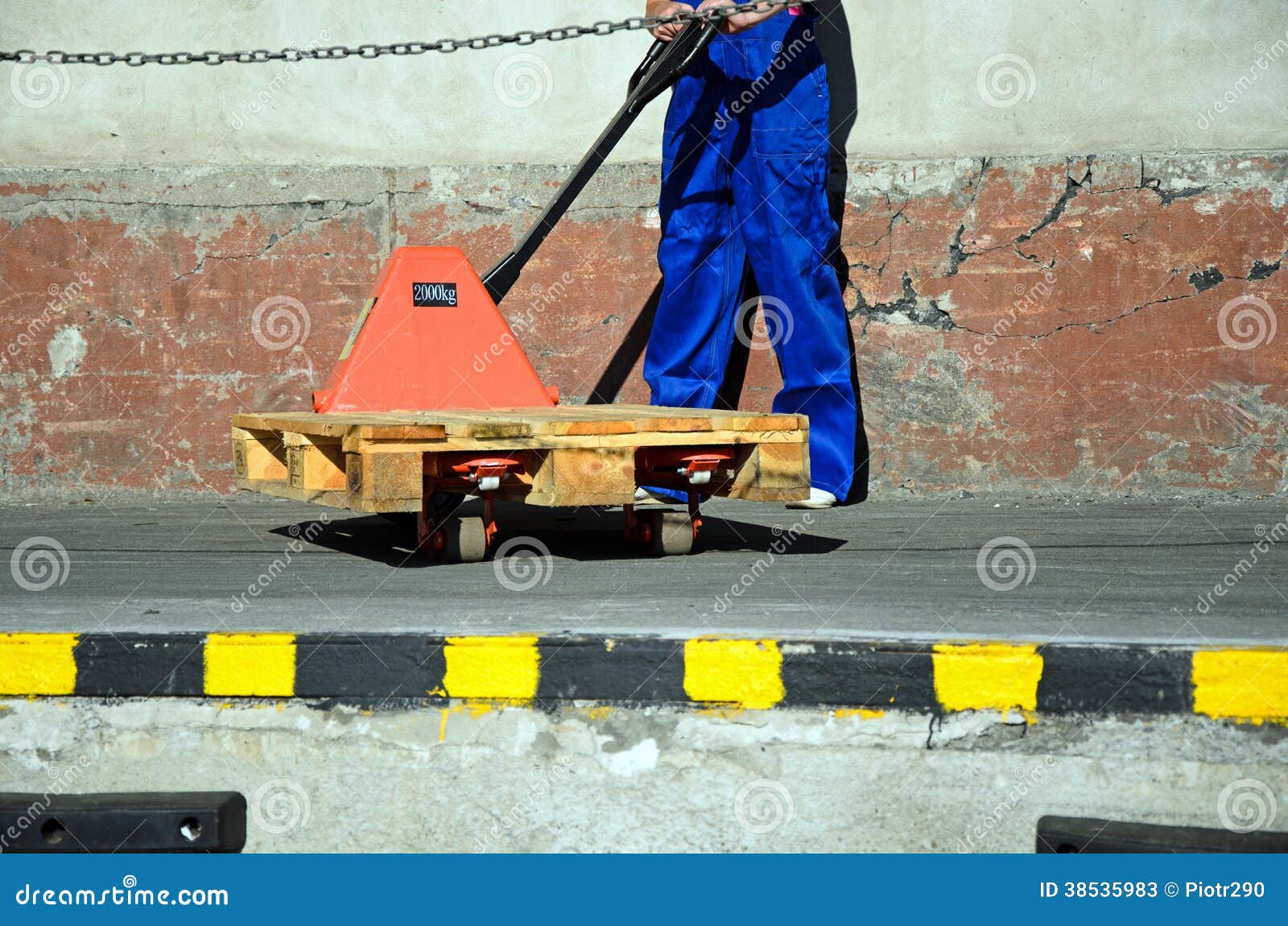 Woman Working at Loading Trolley Stock Image - Image of distributiomn ...