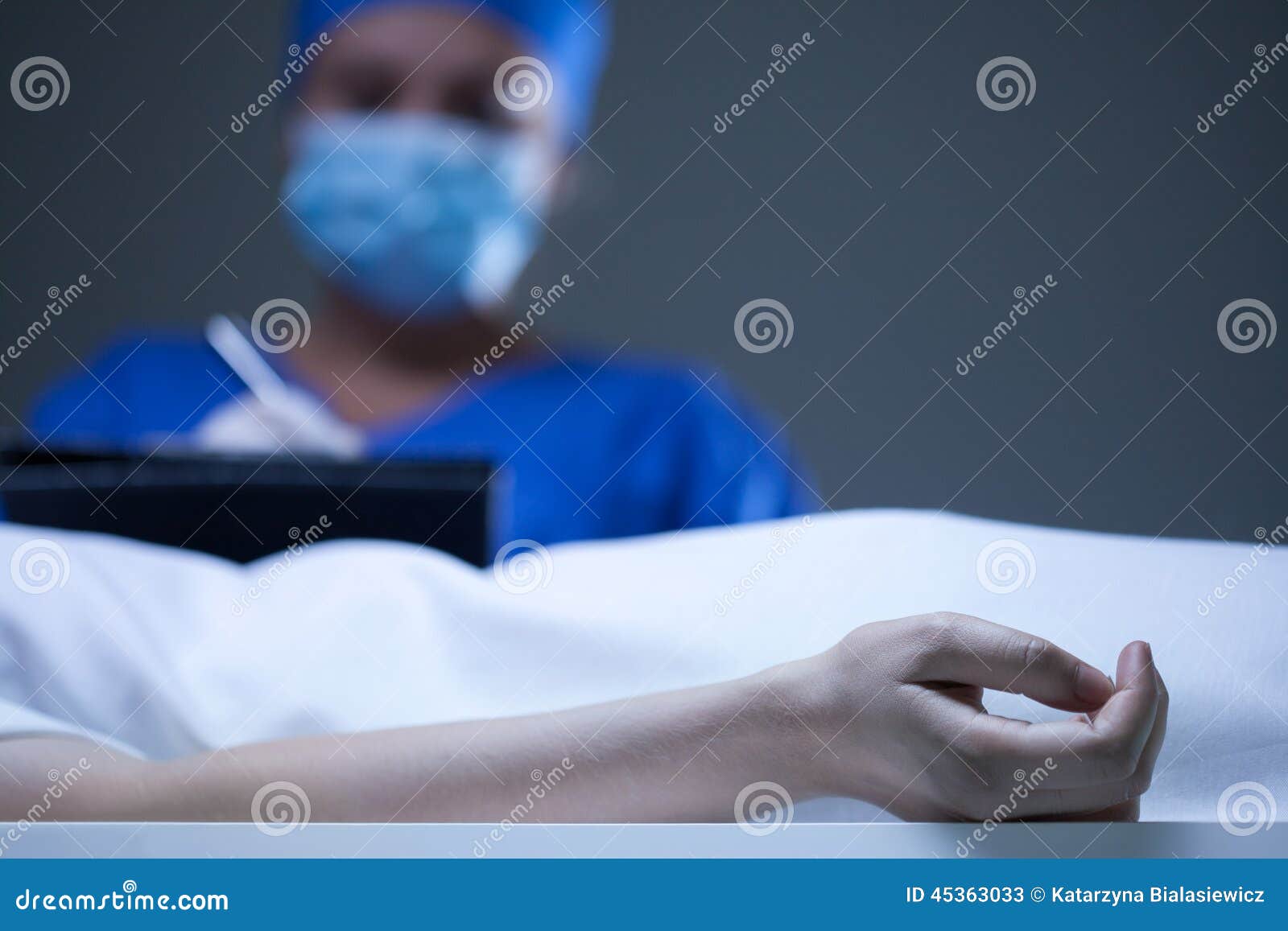 Woman working in mortuary stock image. Image of female - 45363033