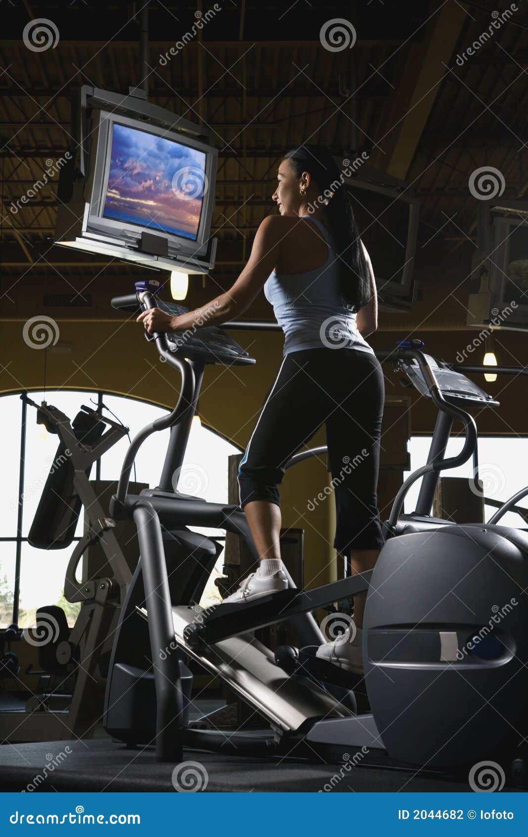 Woman working out. stock photo. Image of monitor, female - 2044682
